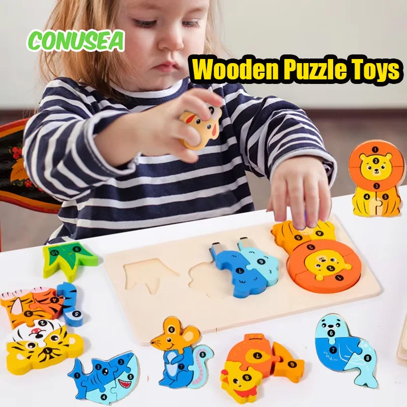 3D-Wooden-Puzzle-Baby-Toys-Montessori-Cartoon-Animal-Food-Chain-Lion ...