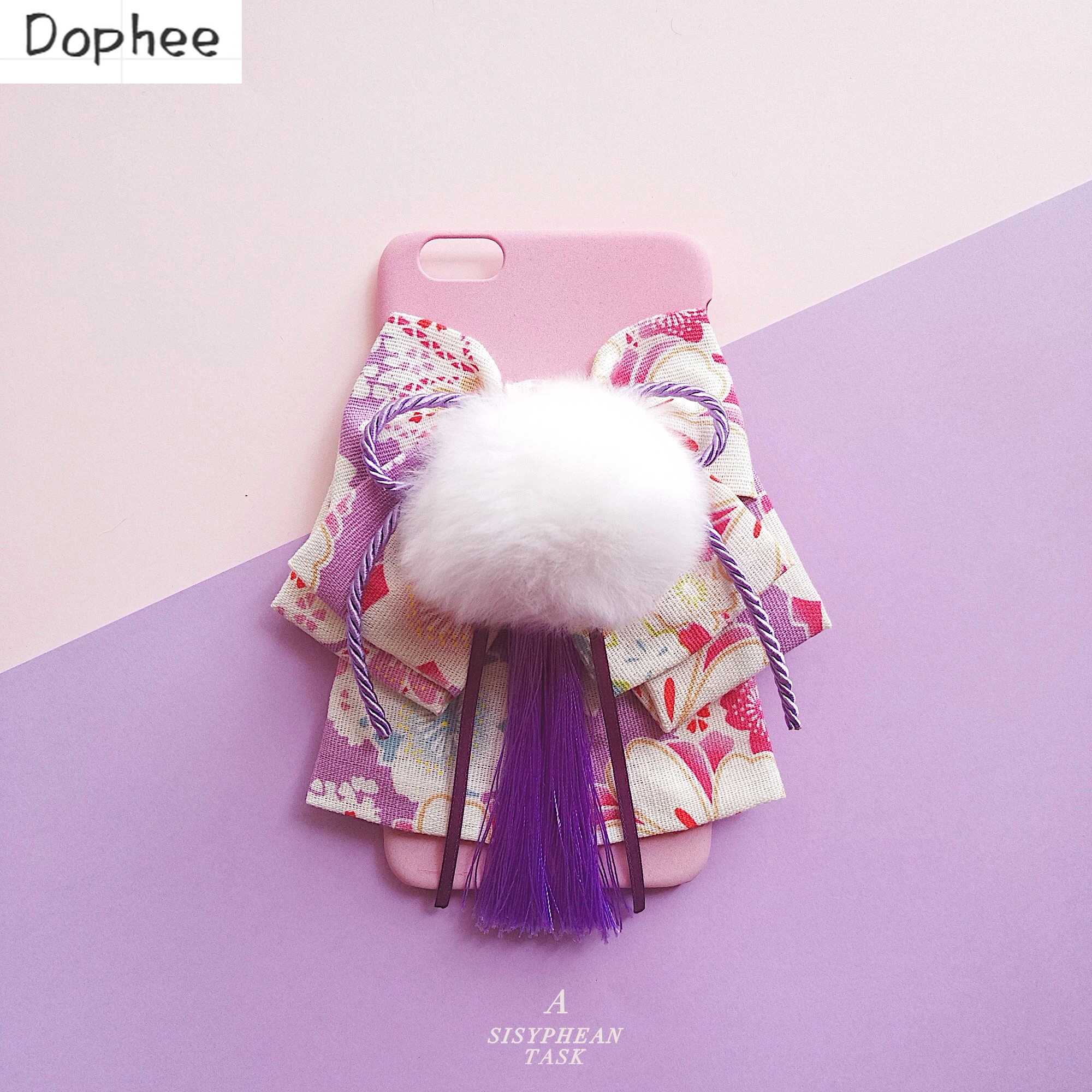 Dophee-Japanese-Girl-Hanfu-Apple-Phone-Protective-Covers-Rabbit-Hair ...