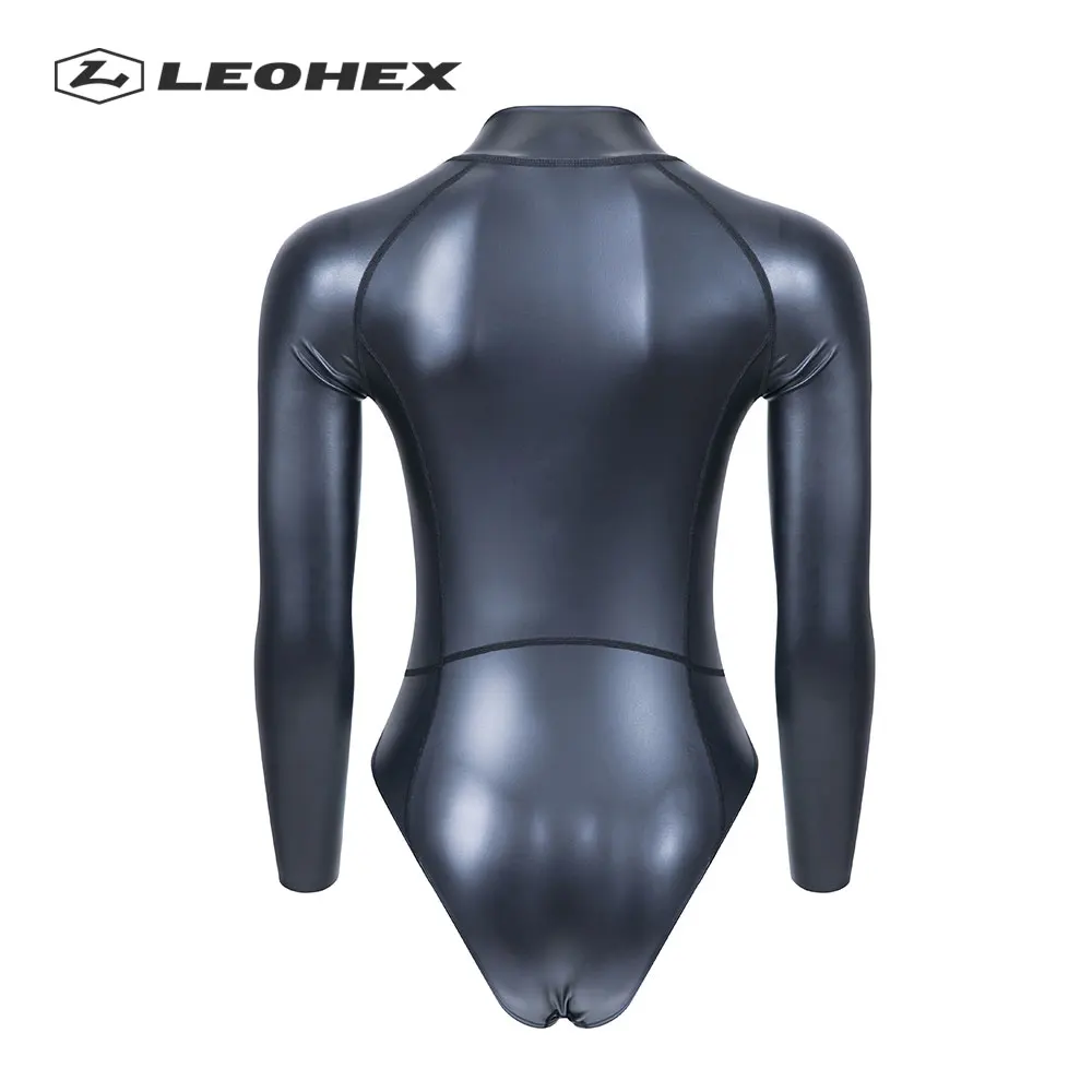 LEOHEX Long Sleeve Guard Women One Piece Swimsuit Zipper Surfing ...