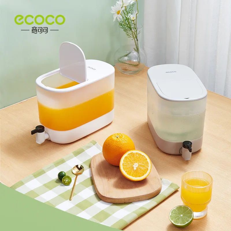 ECOCO-4L-Cold-Kettle-Refrigerator-With-Faucet-Lemonade-Bottle-Drinkware ...