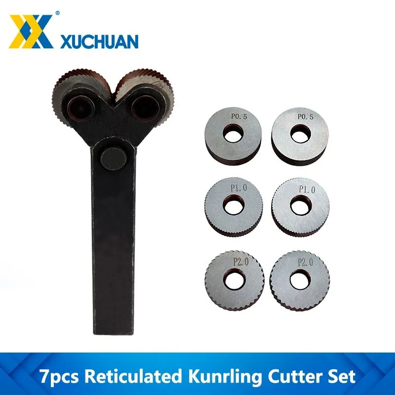 7pcs-Dual-Wheel-Knurling-Tool-Kit-Reticulated-Knurling-0-5mm-1mm-2mm ...