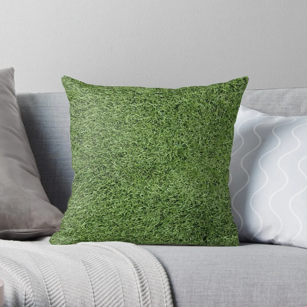 Astroturf Lush Green Turf Grass Athletic Field Texture Throw Pillow ...
