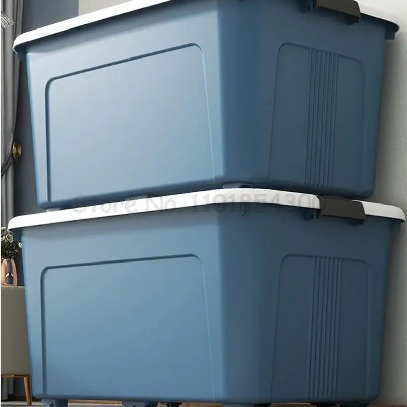 Household-Plastic-Large-capacity-Storage-Box-Bookcase-Moving-Clothes ...