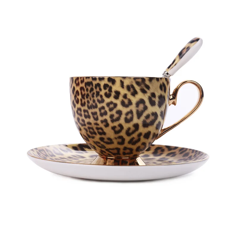 Gold-Color-Bone-China-Leopard-Coffee-Cup-Saucer-Set-Fashion-Ceramic ...