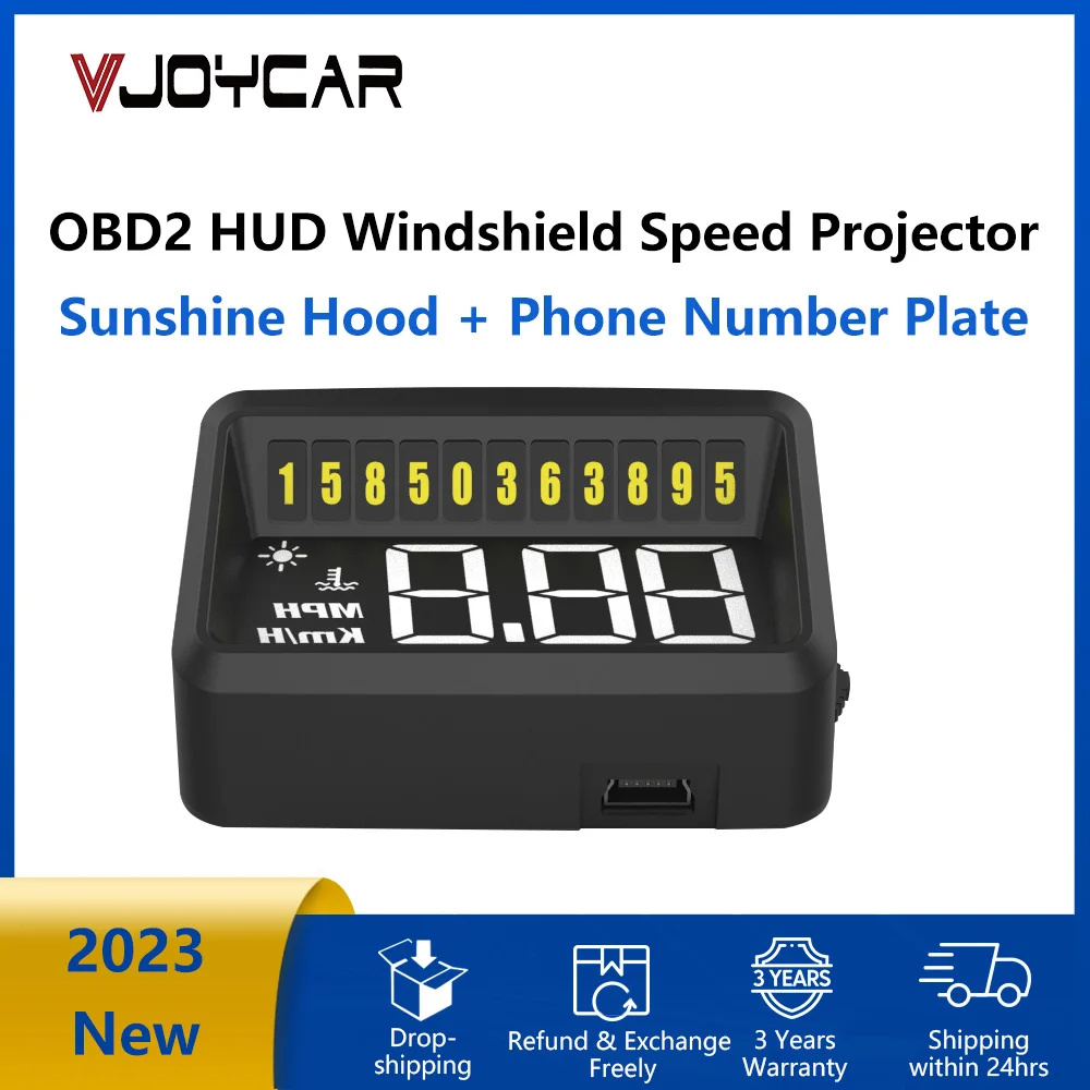 New-Auto-OBD2-HUD-Head-Up-Display-Electronics-Windshield-Speed ...