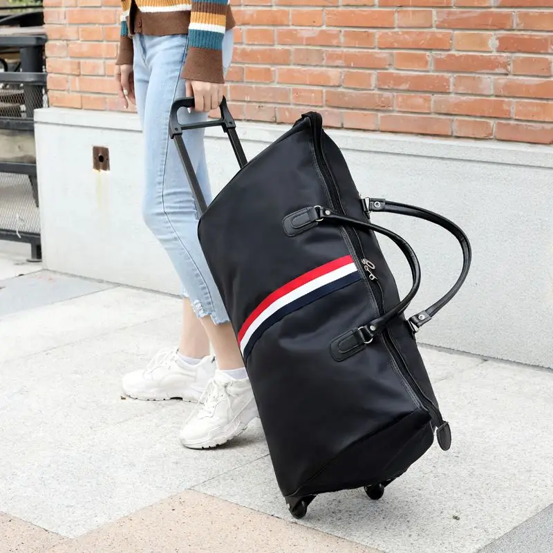 24inch Capacity Travel Trolley Luggage Storage Bag With Wheels ...