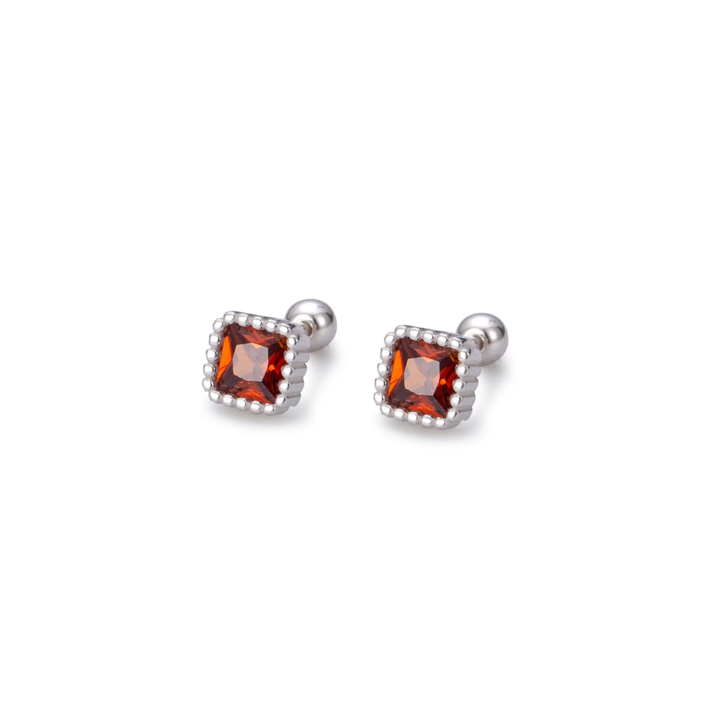 925-999-Sterling-Silver-Stud-Earrings-Fow-Women-And-Men-5-5MM-Mini ...
