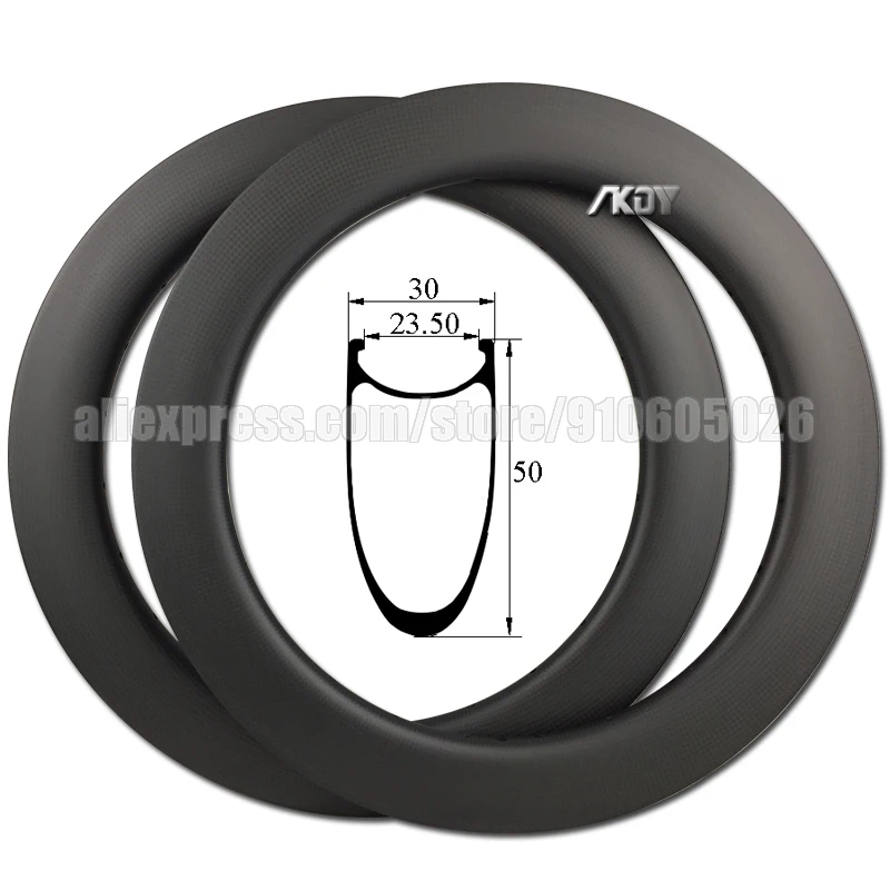 Carbon Fiber Bike Rims 20 Inch 20/24/28/32/36 Hole Clincher Disc Brake ...