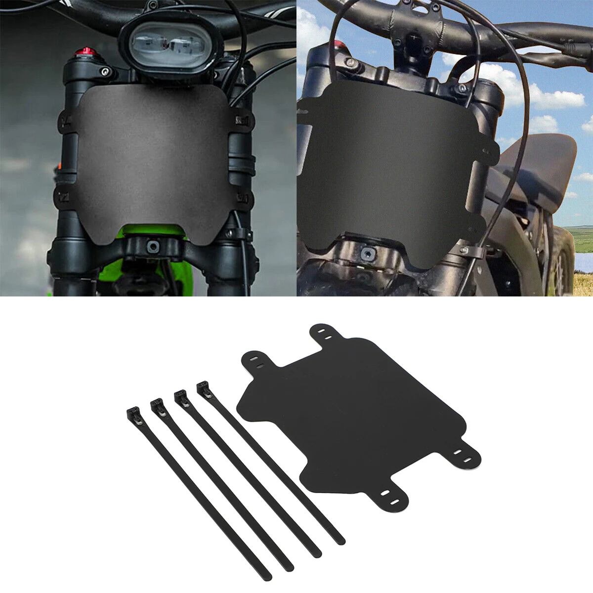 For-Sur-ron-Motorcycle-Front-Number-Plate-Frame-Holder-Black-For-SurRon ...