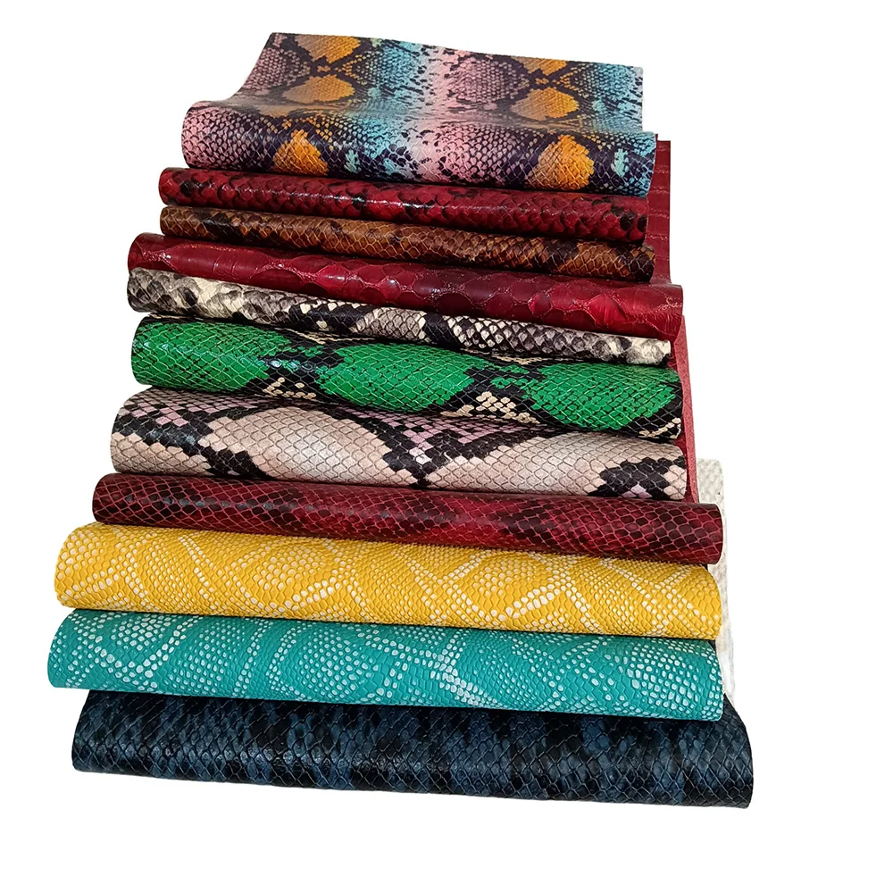 Embossed-Python-Head-Leather-Cowhide-Embossed-Leather-Handmade-DIY ...