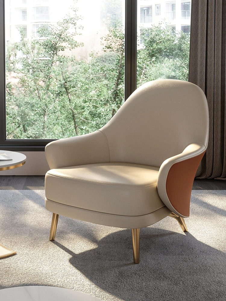 Italian-light-luxury-two-color-leisure-chair-bedroom-lounge-chair-Hong ...
