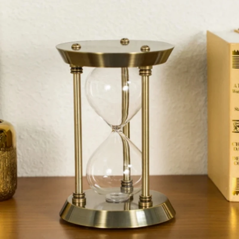 Reloj-de-arena-vac-o-Retro-europeo-reloj-de-arena-de-Metal-temporizador ...