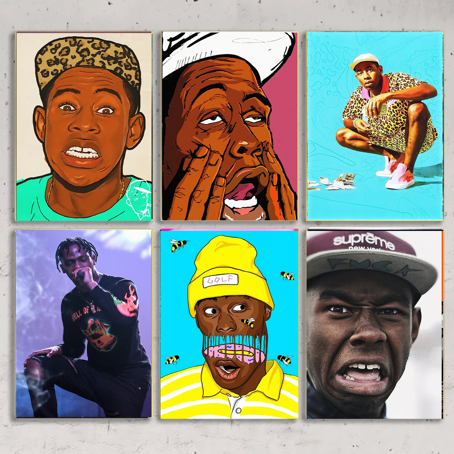 Tyler The Creator Rapper Hip Hop Poster, Canvas Painting Posters and ...