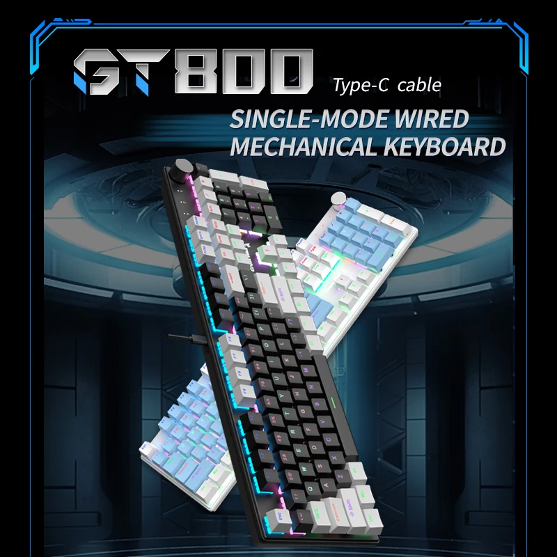 Great-Wall-Mechanical-Wired-Gaming-Keyboard-RGB-Backlit-104-Key-Full ...