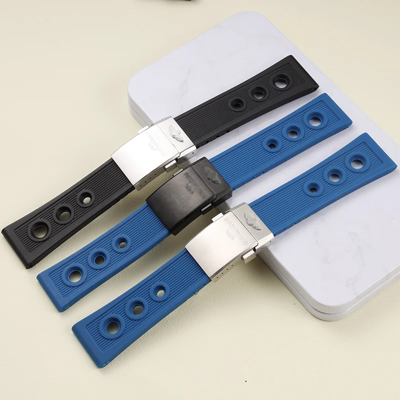 22Mm-24Mm-Dikke-Horlogeband-Siliconen-Rubber-Armband-Geschikt-Voor ...