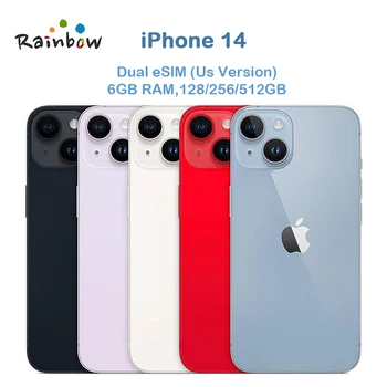 Original iPhone 14 128G/256G/512GB ROM Dual eSIM 6G RAM 6.1" Super ...