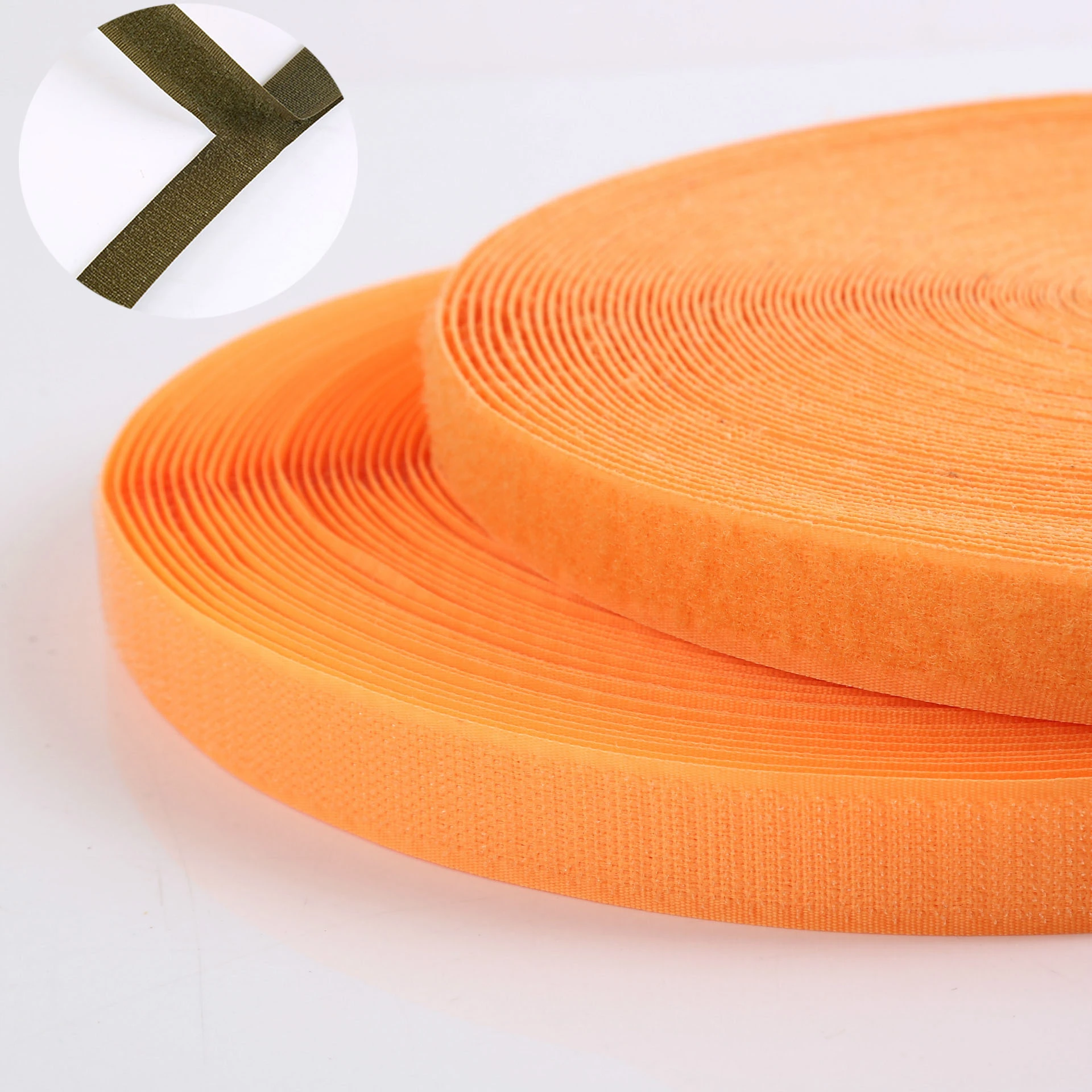 Colorful 25 Meters 20mm/25mm Sew On Hook and Loop Polyester Fastener ...