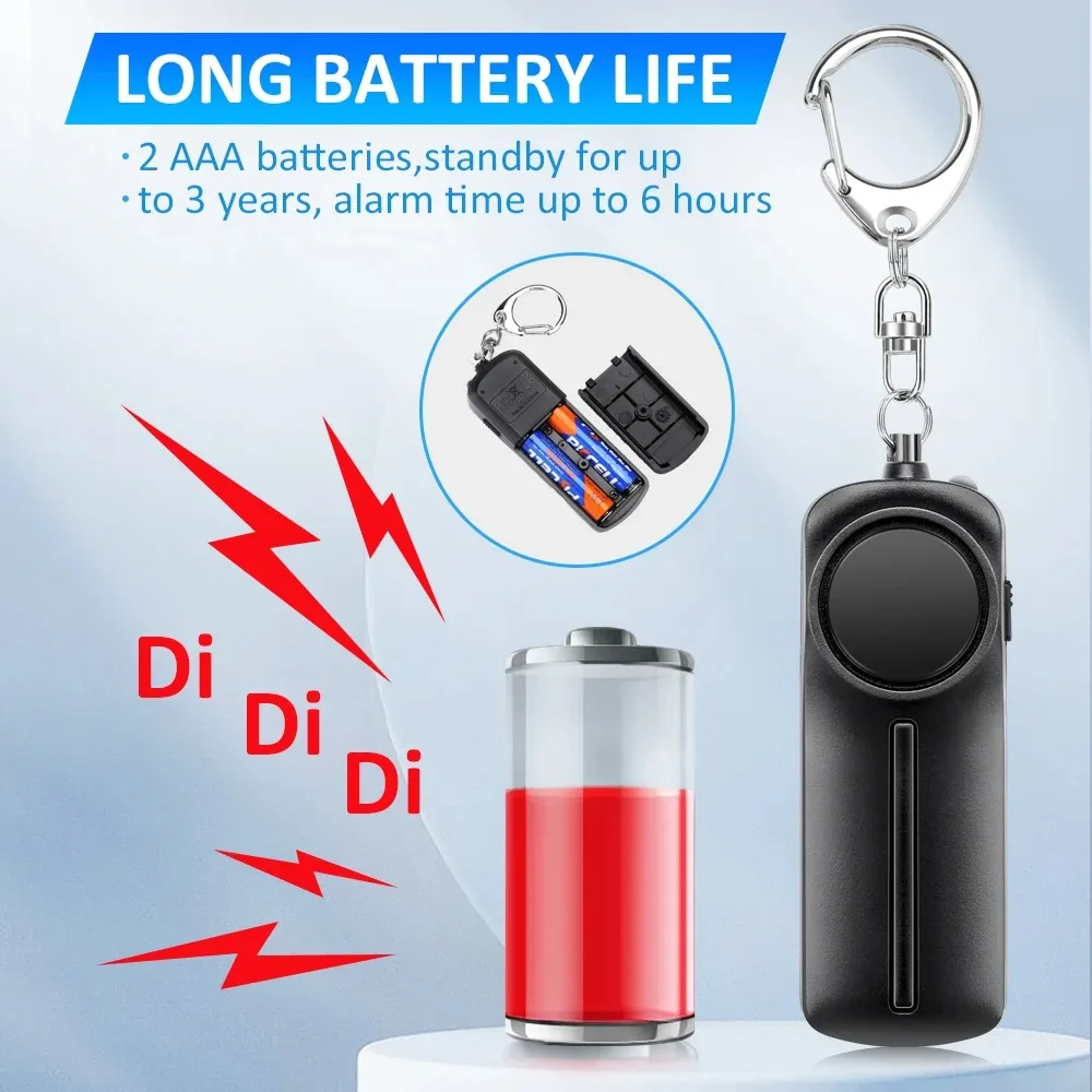 Personal-Security-Alarm-Self-Defense-130dB-Loud-Keychain-Portable ...