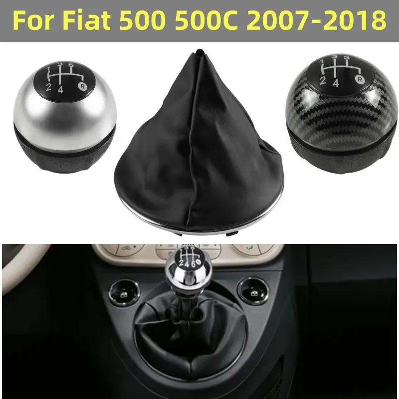 Hand-Speed-Pen-Gear-Shift-Knob-Gaitor-Booot-Case-For-Fiat-500-500C-2007 ...