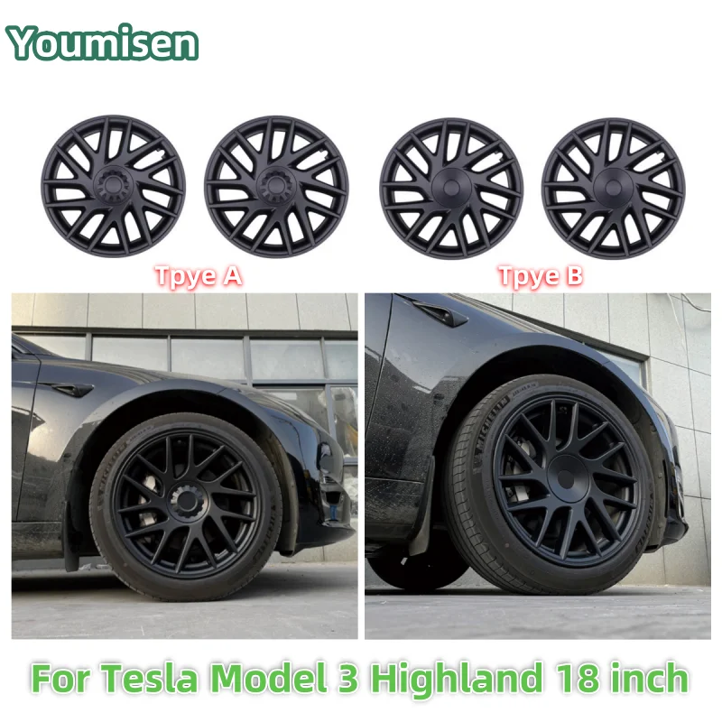 18-Inch-Wheel-Covers-For-Tesla-Model-3-Highland-Hub-Caps-Rim-Wheels ...