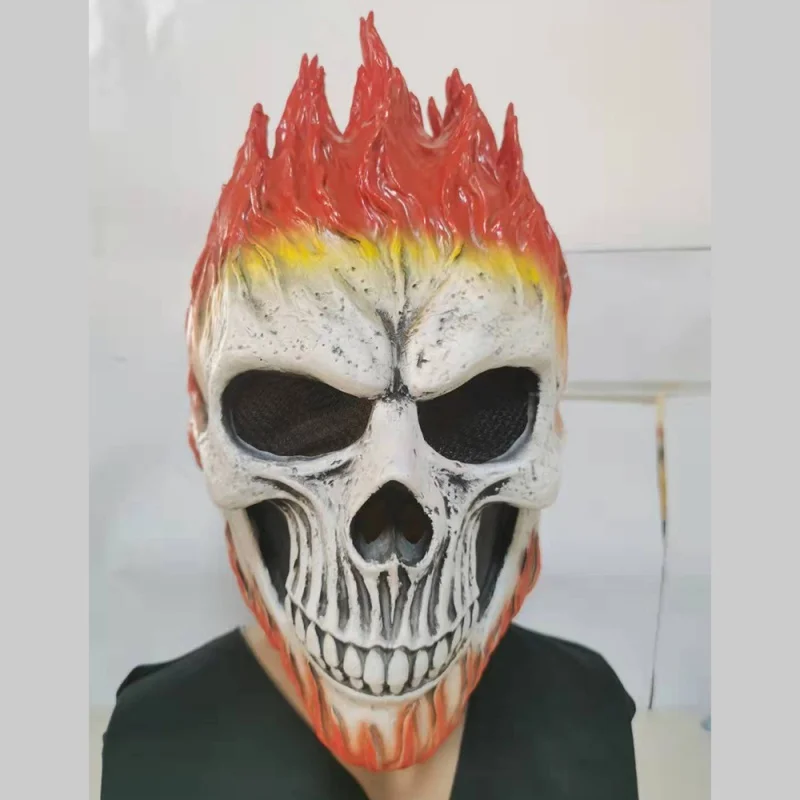 Halloween-Ghost-Rider-Red-And-Blue-Flame-Skull-Mask-Horror-Ghost-Full ...