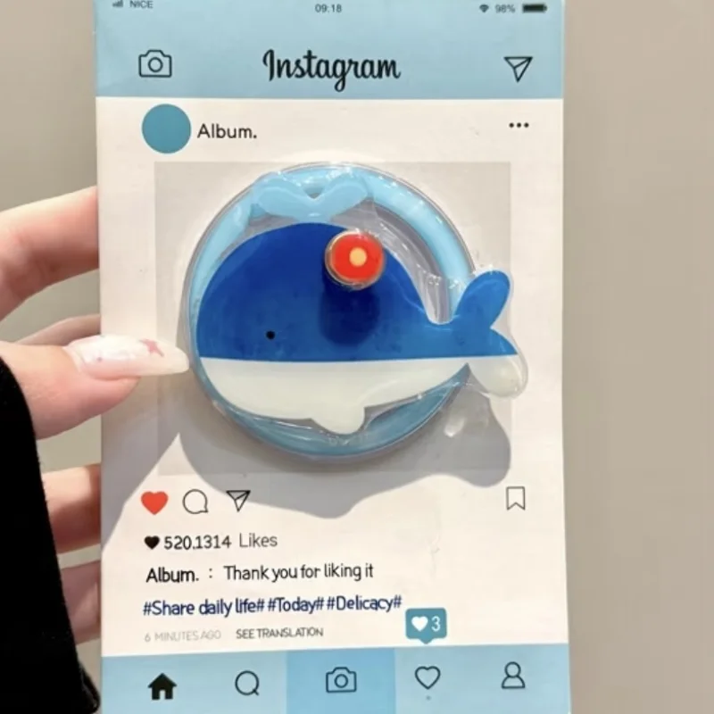 Korean Cute Cartoon Whale Rotate Magnetic Phone Holder Stand Griptok ...