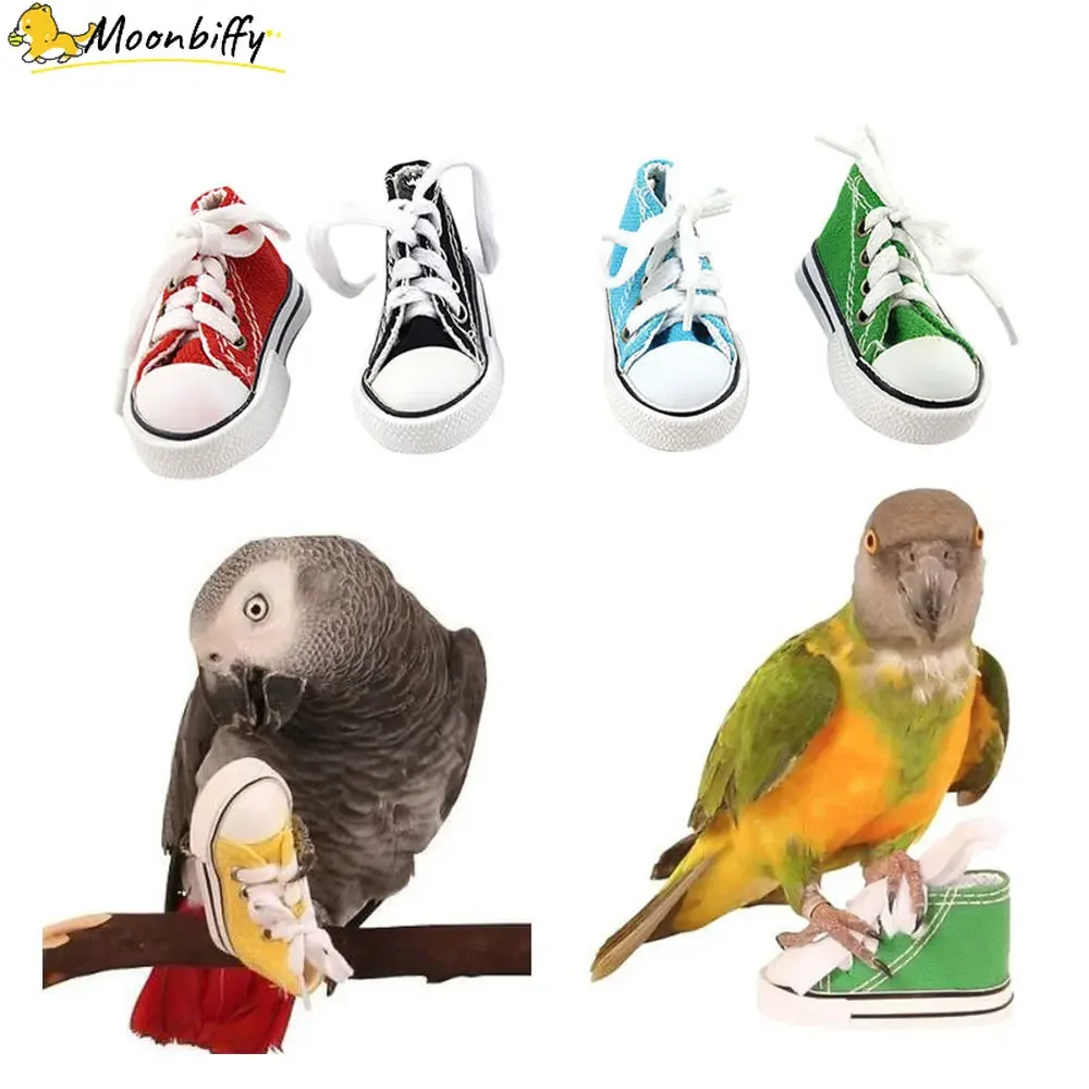 Mini-Canvas-Shoes-Parrot-Bird-Toys-Pet-Bird-Shoe-Cage-Decoration ...