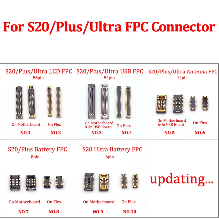 2Pcs-54-56-Pin-LCD-Screen-USB-Charger-Battery-FPC-Connector-On-Board ...