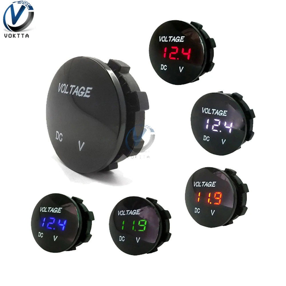 DC 5V-48V LED Digital Voltmeter Ammeter Car Motocycle Voltage Current ...