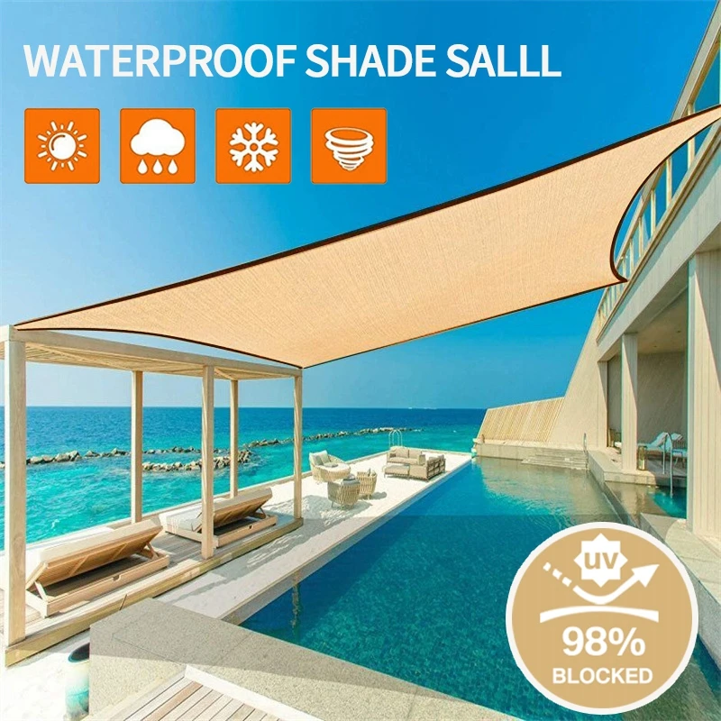 Waterproof-Sun-Shelter-Sunshade-Protection-UV-Shade-Sail-Awning-Camping ...