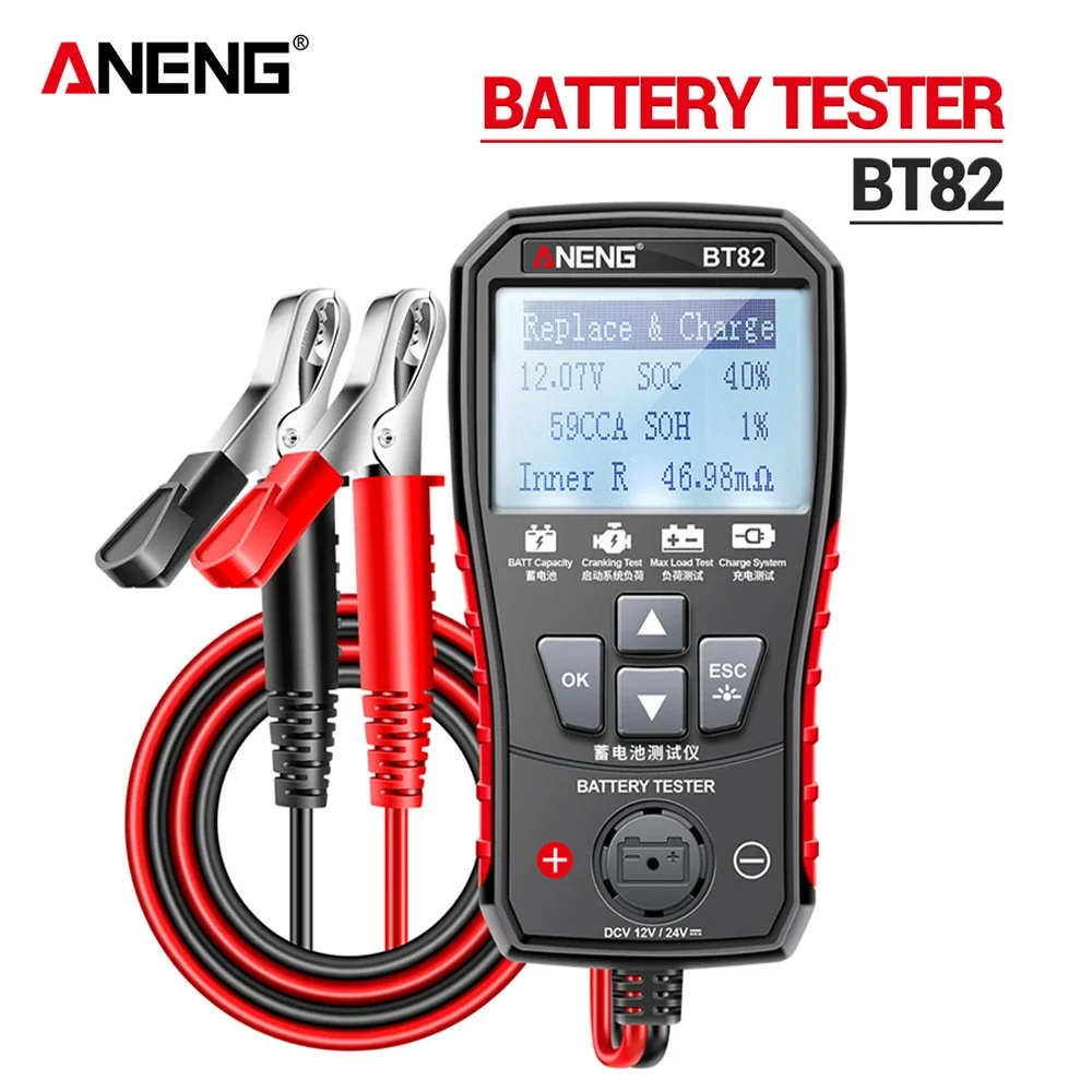 ANENG-BT82-Digital-Car-Battery-Tester-Portable-Circut-Test-Analyzer ...