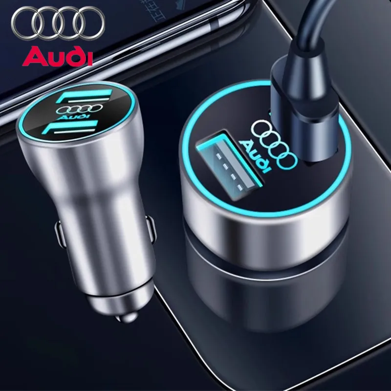 Car-Charger-Type-C-Fast-Charging-USB-Ports-Adapter-For-Audi-Quattro-A3 ...