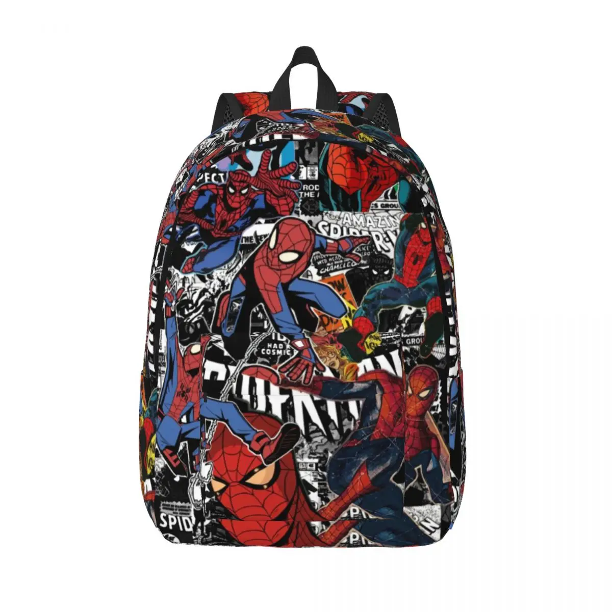 Custom-Spider-Man-Collage-Canvas-Backpacks-for-Women-Men-College-School ...