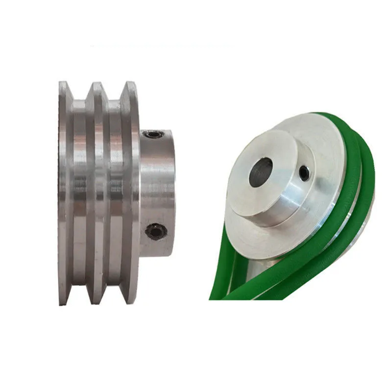 Aluminum-Alloy-60mm-Double-Groove-Pulley-8-20MM-Fixed-Bore-V-shape ...