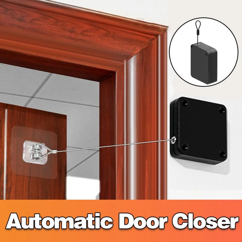 Automatic Sensor Door Closer Punch-free Adjustable Surface Door Stopper ...