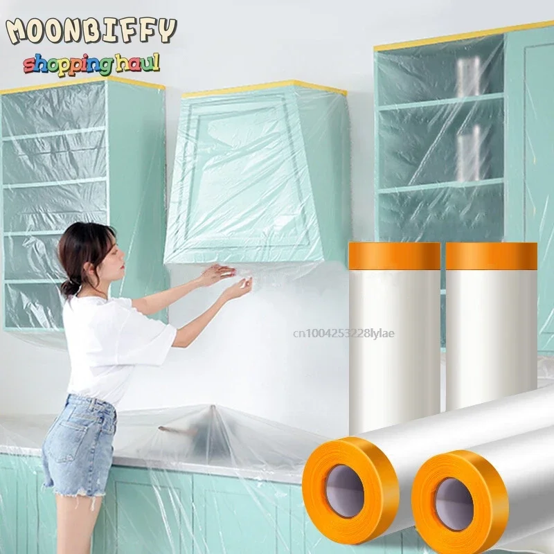 Disposable-Furniture-Dust-Cover-Dust-Cloth-Dust-Film-with-Tape-Plastic ...