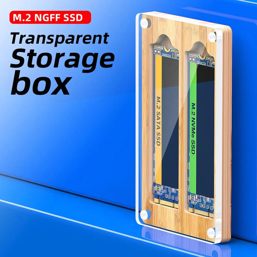 Double Slot M.2/mSATA/NVMe Ssd Solid State Drive Protective Storage Box ...