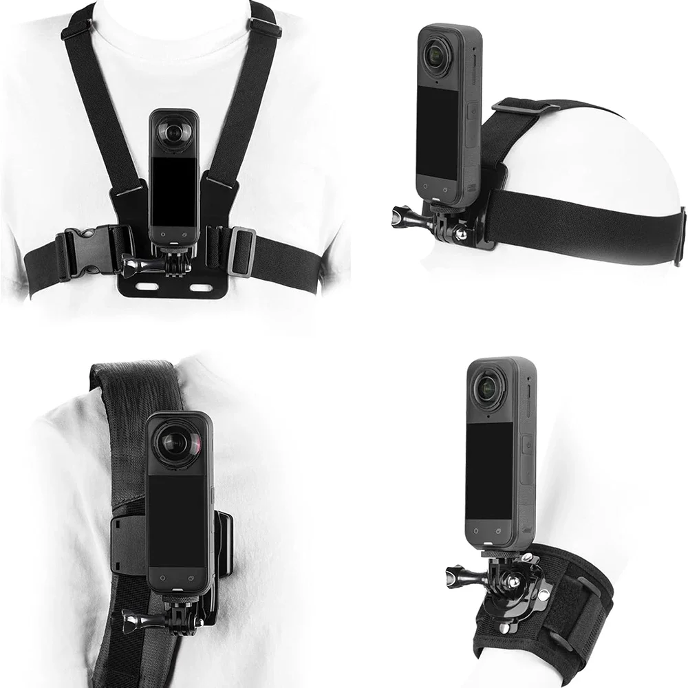 Accessories Kit for Insta 360 X5 X4 x3 Chest Mount Head Strap Backpack ...