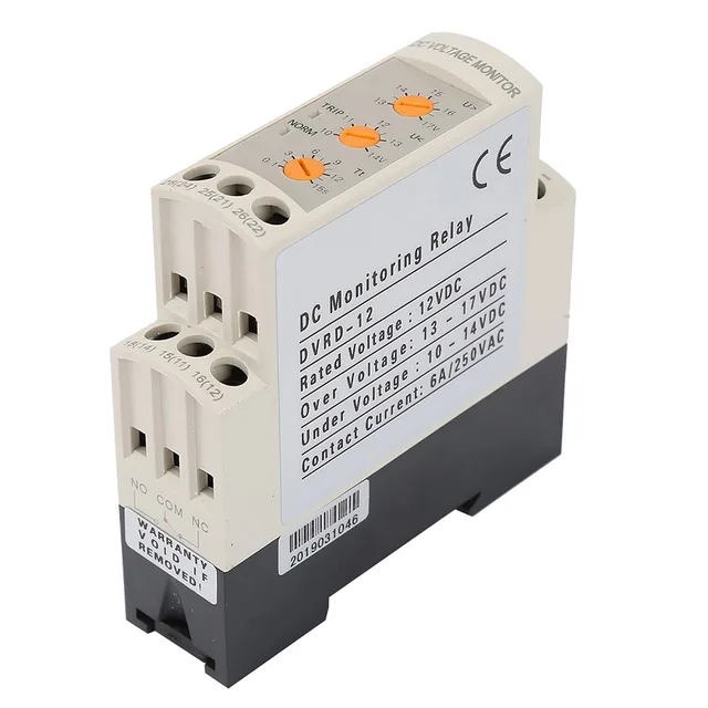 Din Rail Adjustable Over Voltage and Under-Voltage Protector DC 12V/24V ...