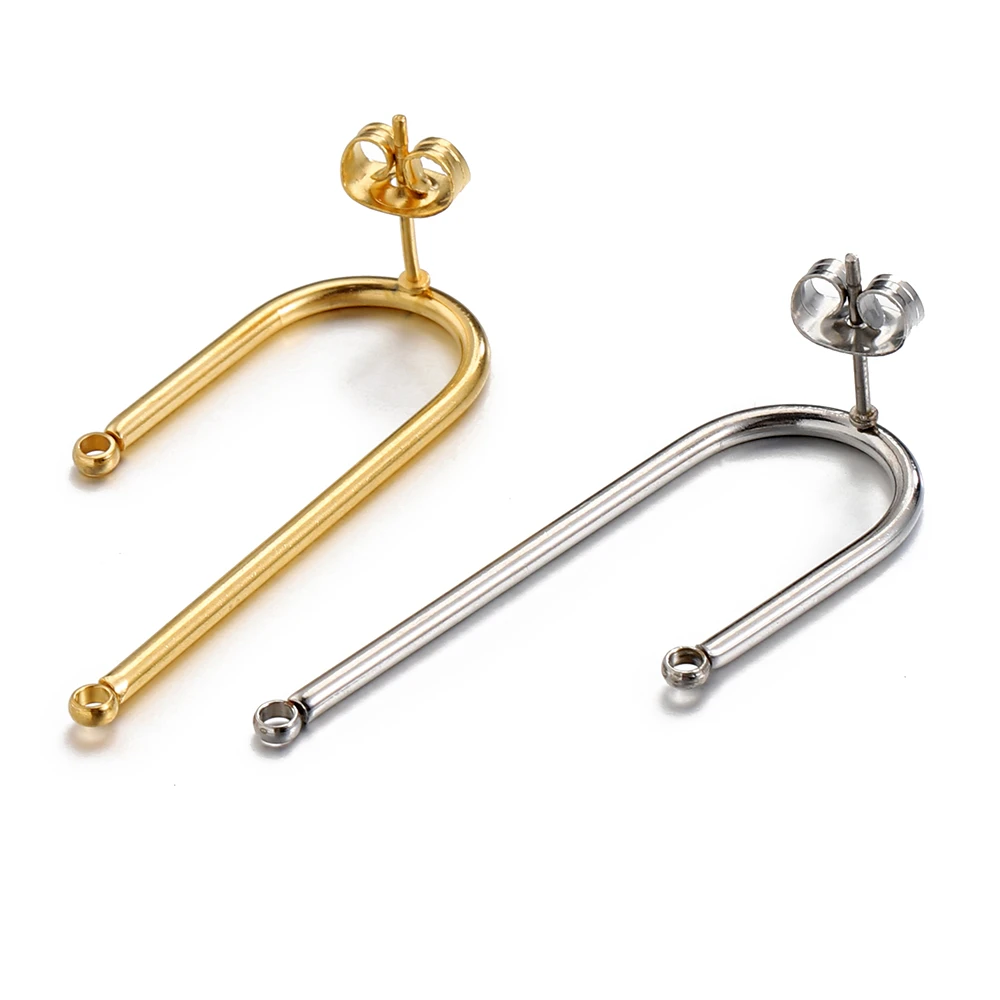 Stainless Steel Earring Pins Jewelry Making - 10pcs Stainless Steel Ear ...