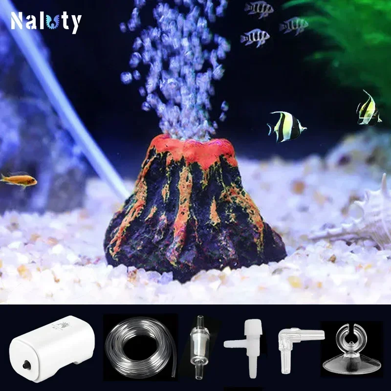 Aquarium-Decoration-Oxygen-Set-Fish-Tank-Silent-Air-Pumps-Air-Stone ...