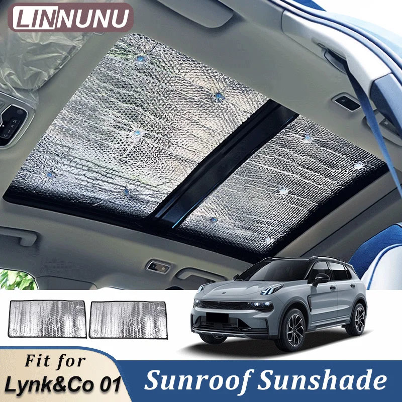LINNUNU For Lynk&Co 01 02 03 05 08 Aluminum foil Car Roof Sunshade ...