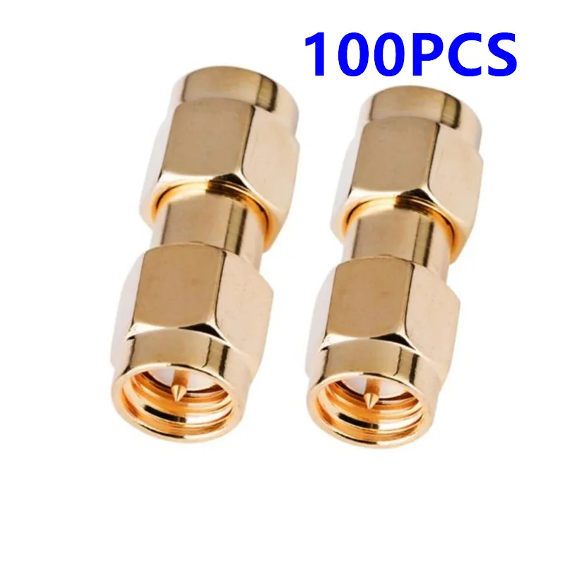 100PCS-SMA-Coax-Connector-SMA-Male-to-SMA-Male-Adapter-SMA-Male-Plug ...