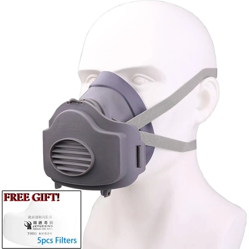 Reusable-Dust-Proof-Respirator-Dust-Mask-Cotton-Filters-Rubber-Work ...
