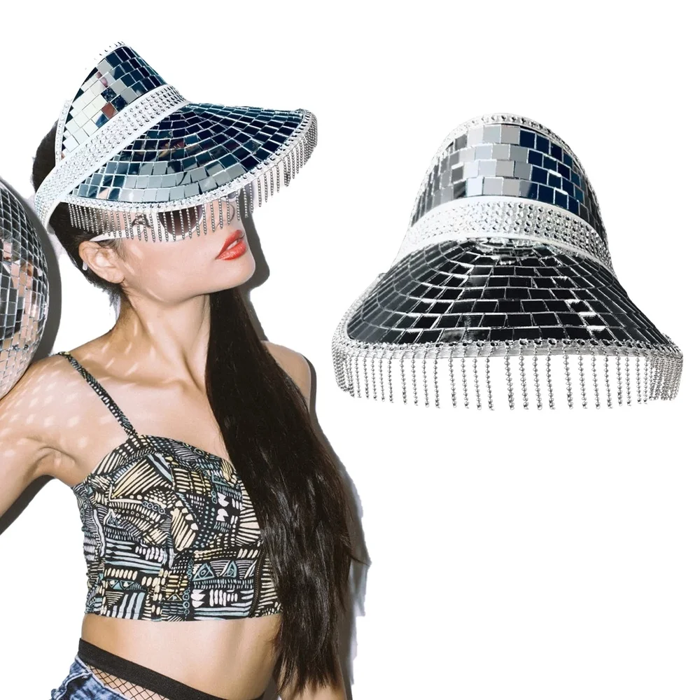 Disco Ball Fashion | Hat Glitter Bucket | Disco Ball Gifts | Mirror ...