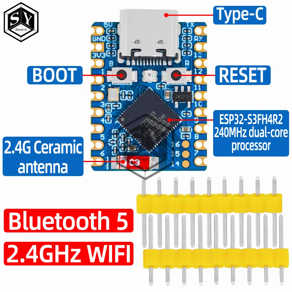 ESP32-S3-Zero-Mini-Development-Board-WiFi-Bluetooth-Ultra-small-Size ...