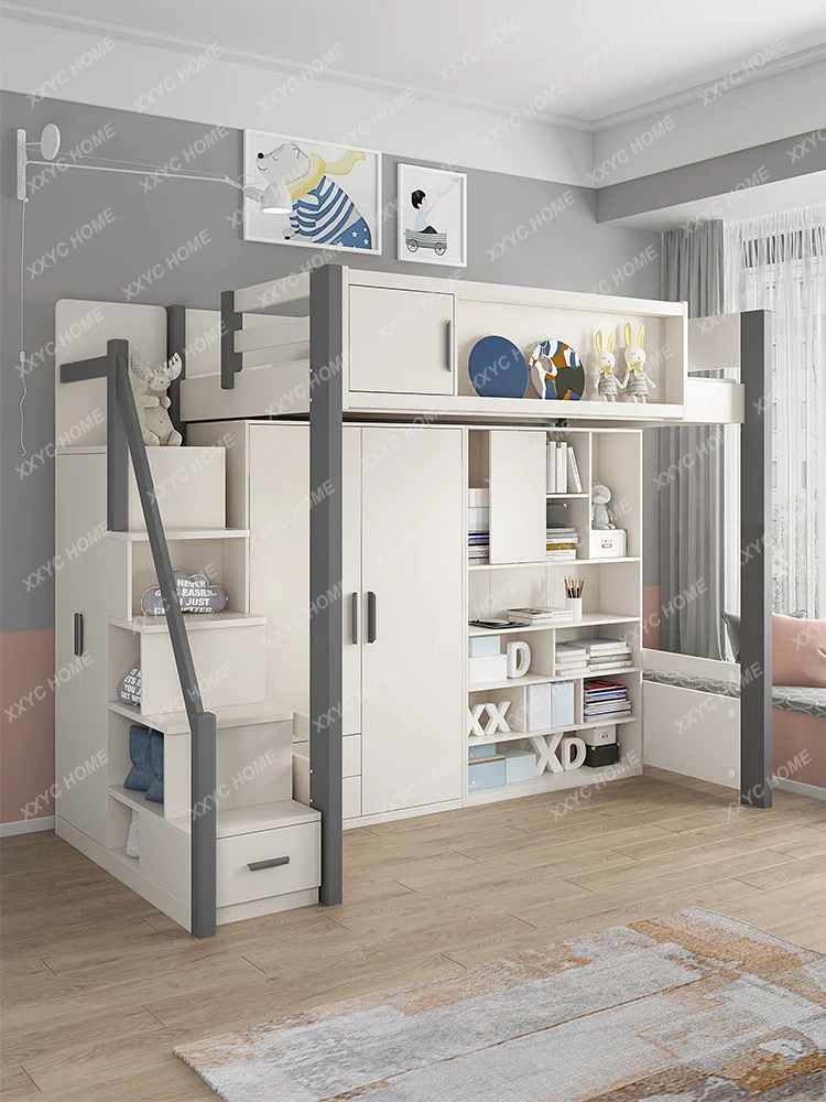 Bed-Table-Home-Combined-Bed-Integrated-Upper-and-Lower-Bunk-Double ...