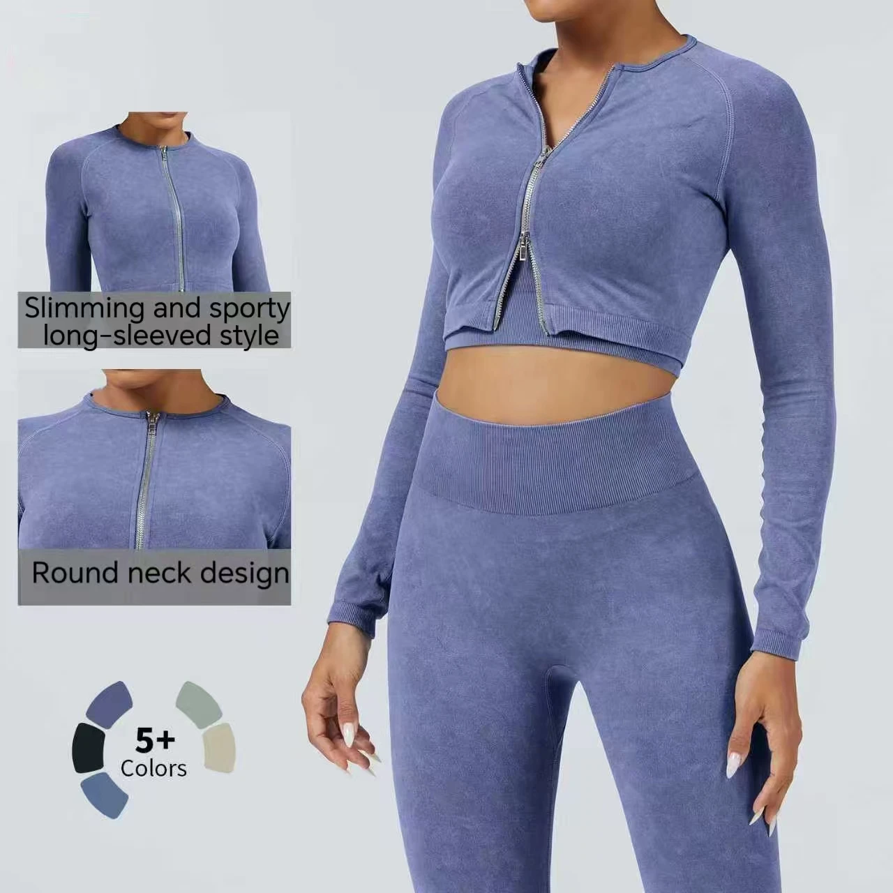 Custom Logo Seamless Yoga Set Women Fitness Sportswear Sports Suits Gym ...