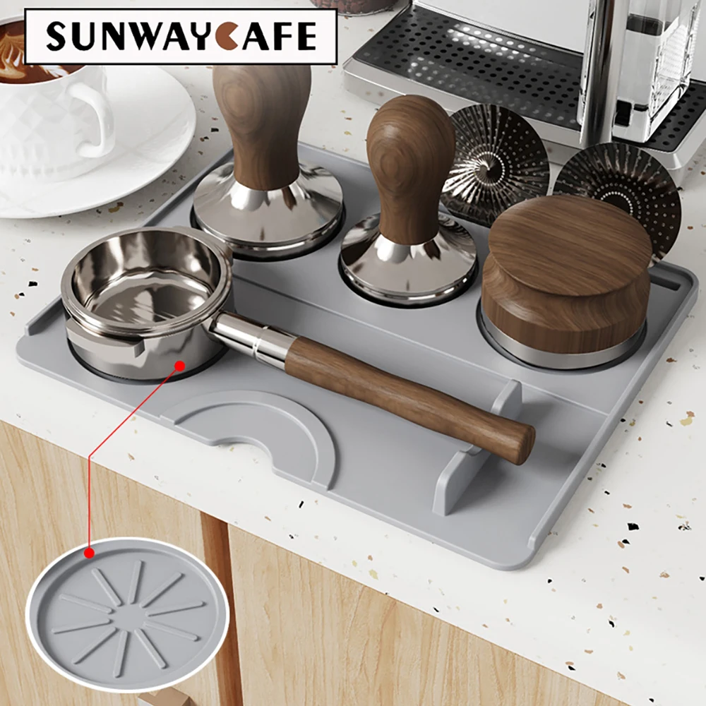 Espresso-Coffee-Tampers-Mat-Station-Press-Tampering-Holder-Corner-Mat ...