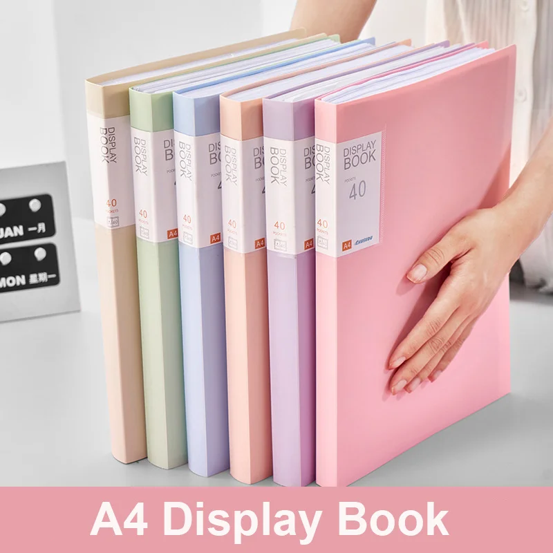 A4-File-Folder-Display-Book-30-60-Pages-Transparent-Insert-Paper ...